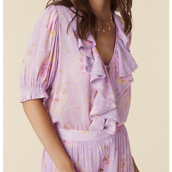 Spell | Tops | Spell Gypsy Lei Lei Frill Blouse Size Xxl Euc | Poshmark